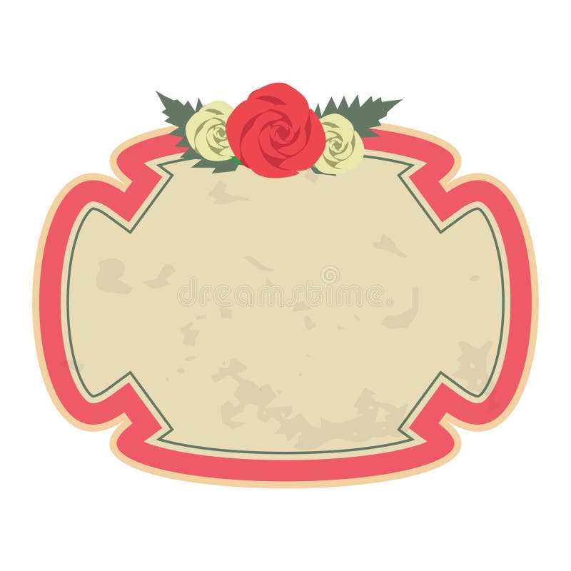 Flower Label. Vector Illustration Decorative Design Stock Vector ...