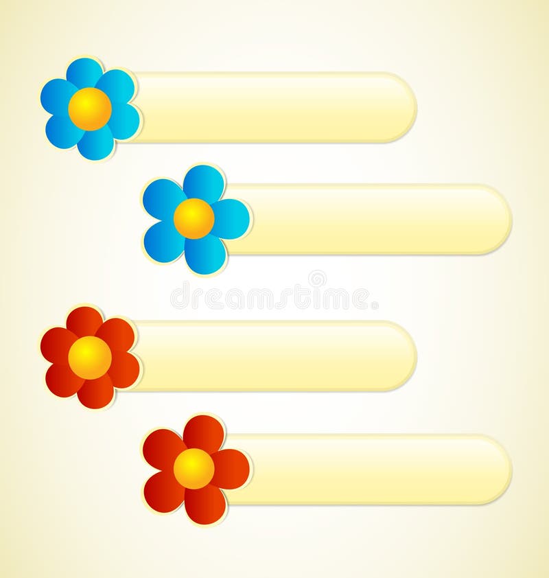 Flower Labels 01 stock illustration. Illustration of frame - 25200024