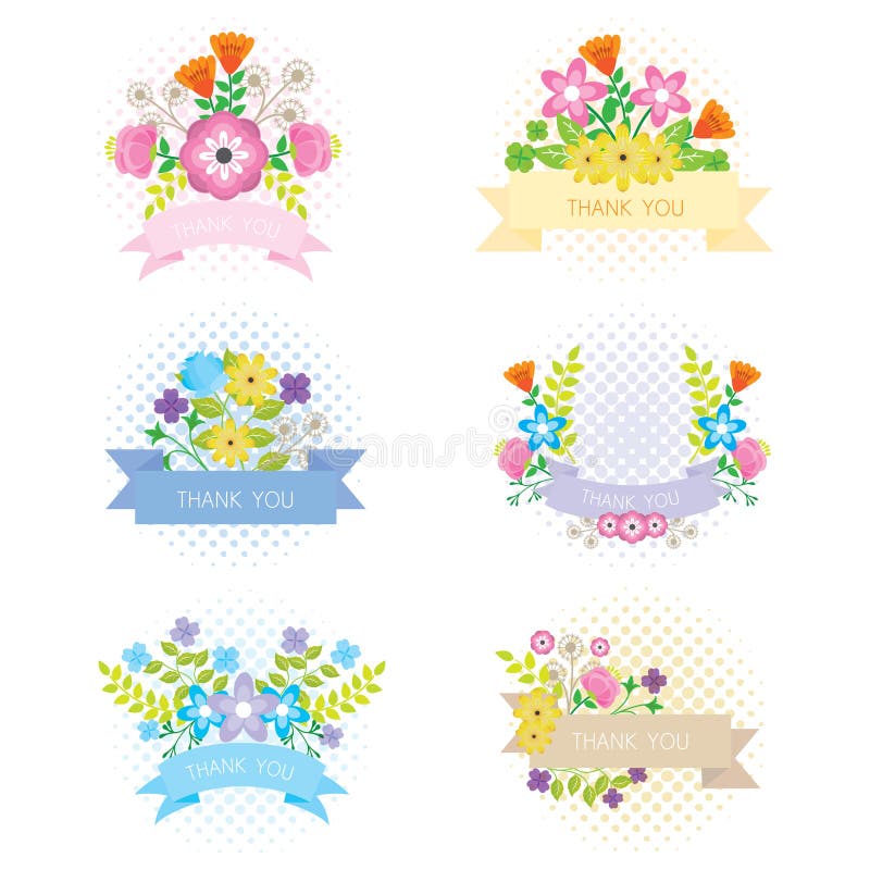 Flower labels stock illustration. Illustration of flat - 58048597