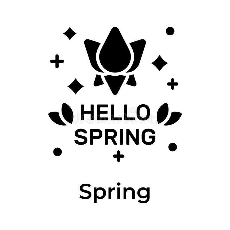 Flower with Leaves Denoting Concept Icon of Spring Season, Hello Spring ...