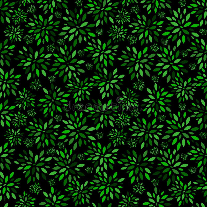 Flower Leaves Pattern Background Vector Stock Vector - Illustration of ...