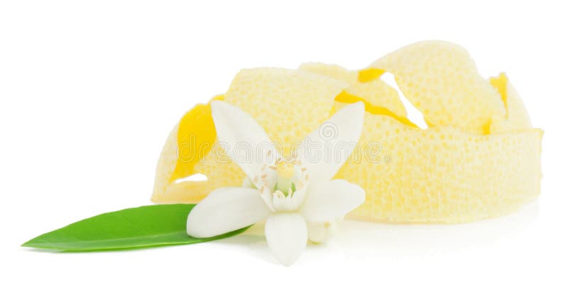Flower and Lemon Dried Peel. Stock Image - Image of food, color: 23878733