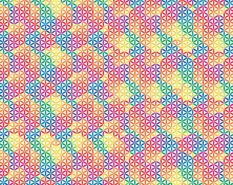 Flower of Life Colorful Background Stock Vector - Illustration of ...