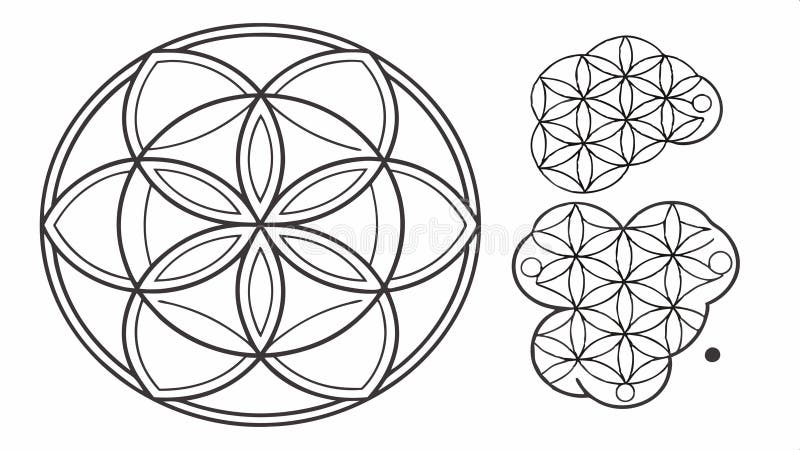 Flower of Life Geometric Pattern Elements Sacred Geometry Vector Design ...
