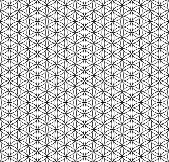 Flower of Life Pattern, and Seamless Tile To Use As a Background Stock ...