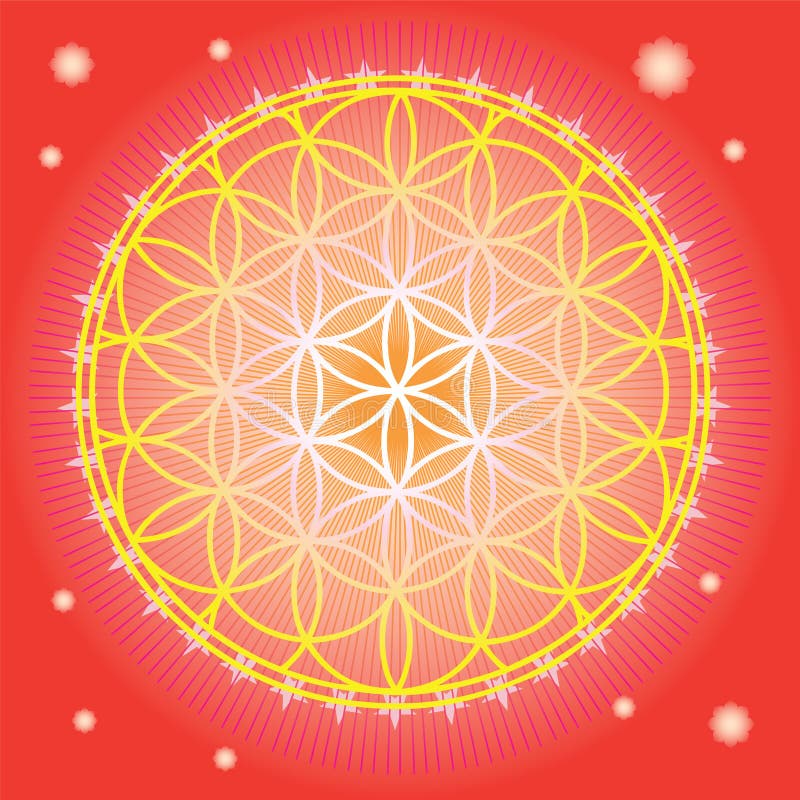 Sacred Geometry Flower of Life Stock Vector - Illustration of esoteric ...
