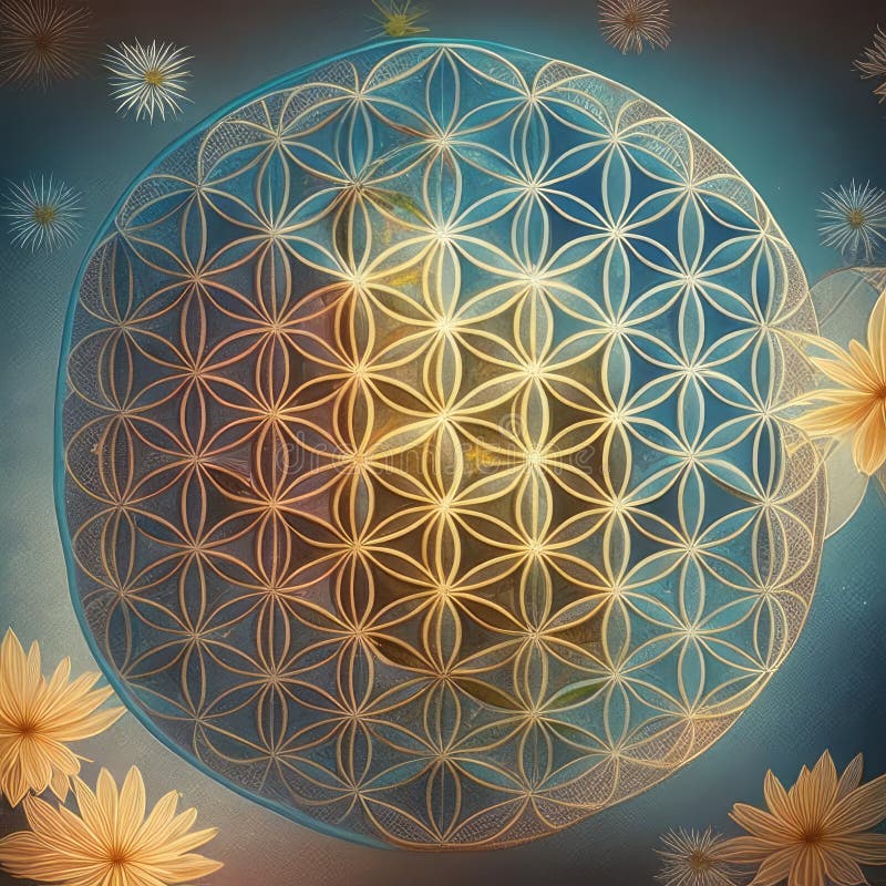 Flower of Life, Sacred Geometry. Overlapping Circles. Symbol of Space ...