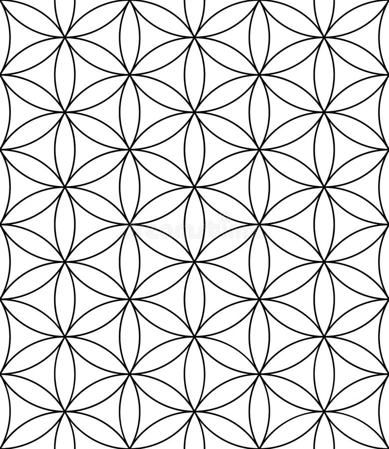 Flower of Life Seamless Pattern. Spiritual Background Stock Vector ...