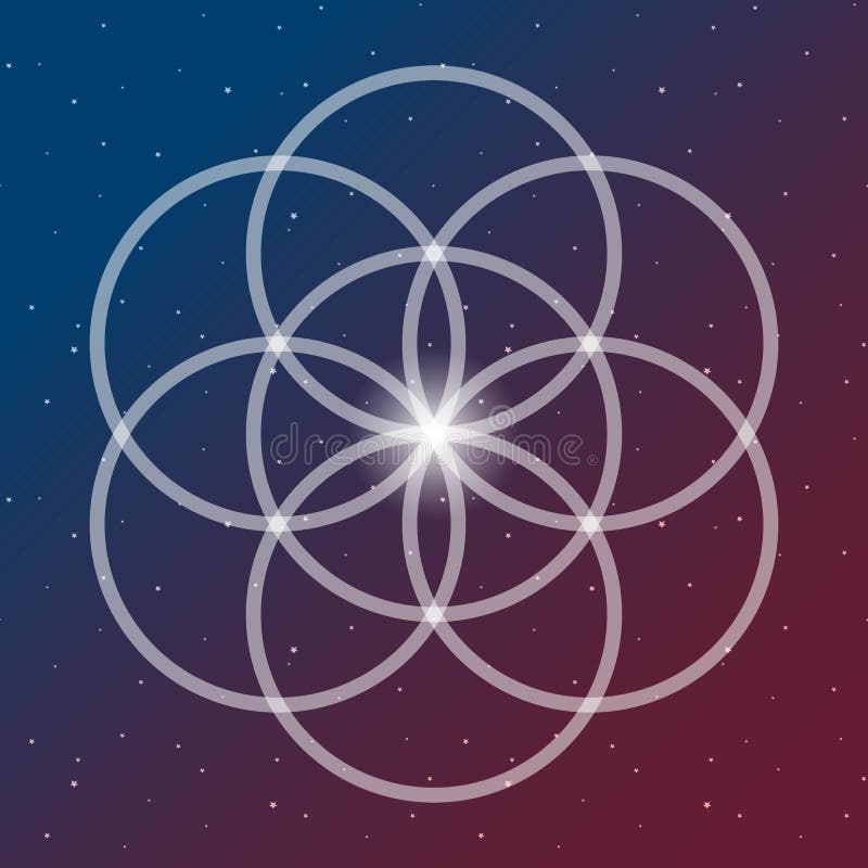 Flower Of Life In Red Lotus Stock Vector - Illustration of astrological ...