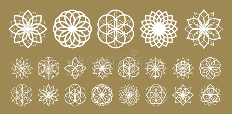 Flower of Life Vector Ancient Esoteric Symbol Stock Vector ...