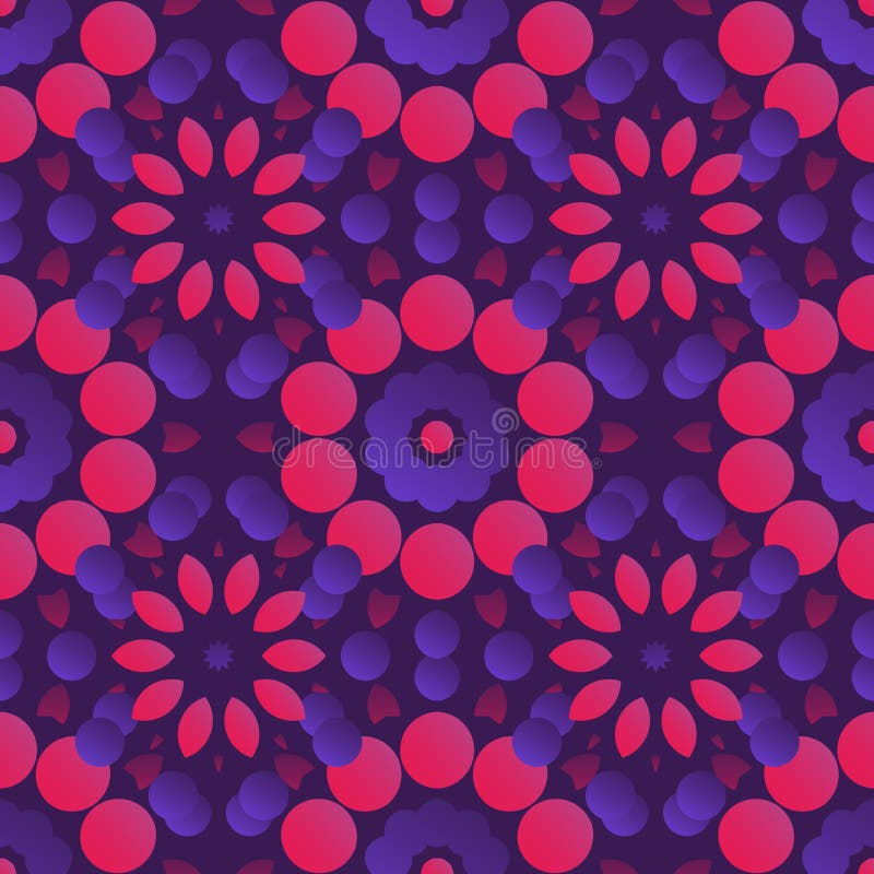 Flower Like Gradient Seamless Pattern Stock Vector - Illustration of ...