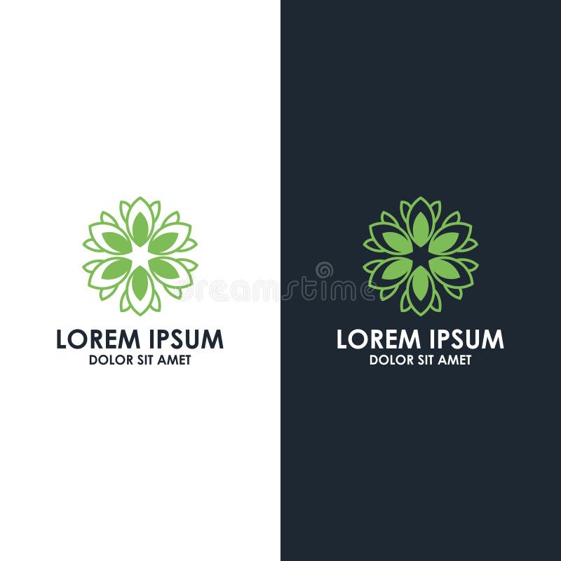 Flower Logo Design Vector Icon Download Template Illustration Stock ...