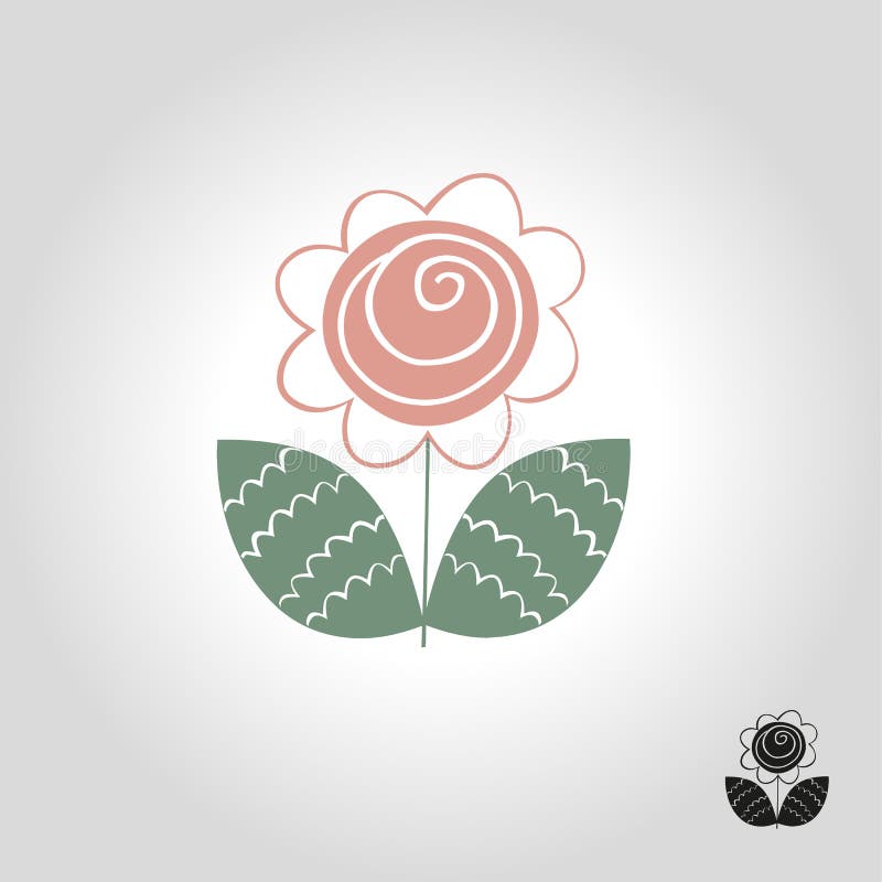 Flower Logo, Icon and Symbol Vector Illustration Stock Vector ...