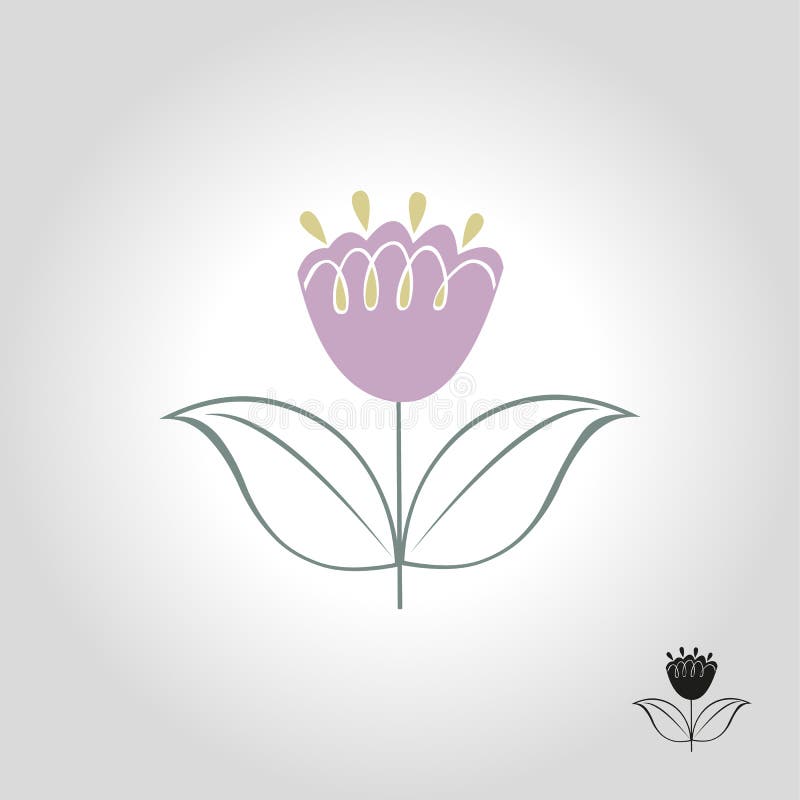 Flower Logo, Icon and Symbol Vector Illustration Stock Vector ...