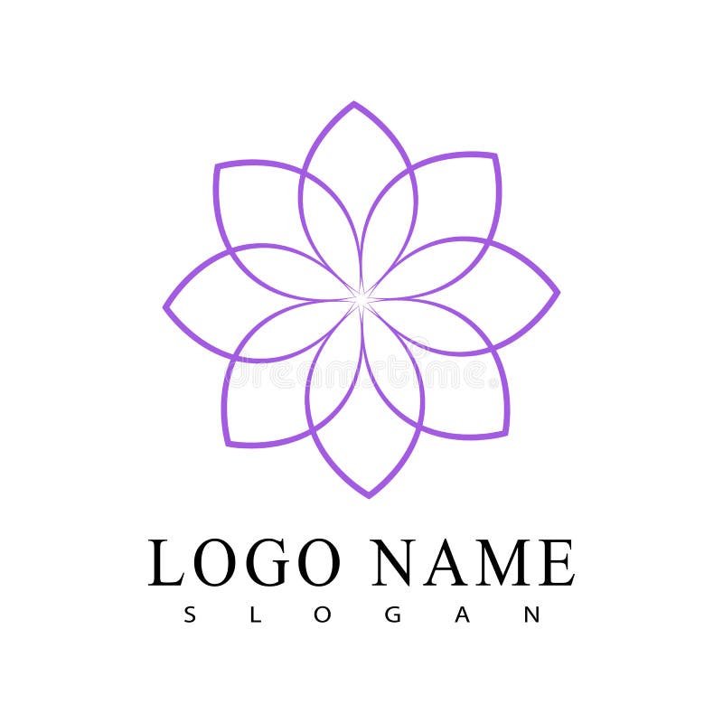 Flower Logo Illustration Vector Design Stock Vector - Illustration of ...