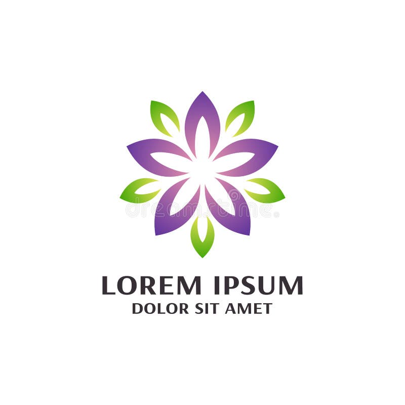 Flower Logo Vector Design Template Stock Vector - Illustration of ...