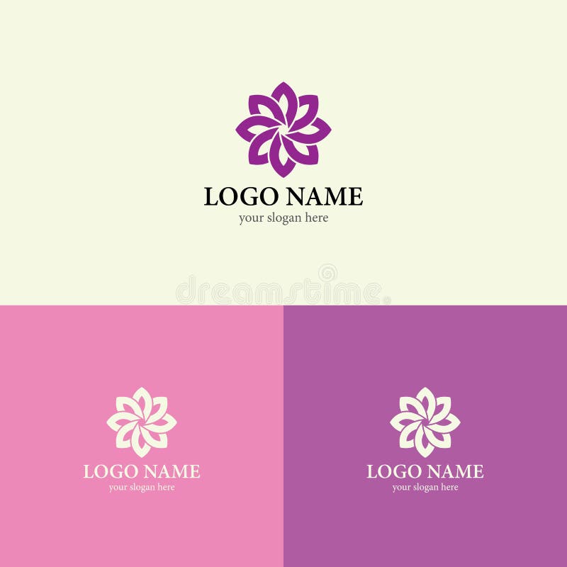 Flower logo vector icon stock illustration. Illustration of abstract ...