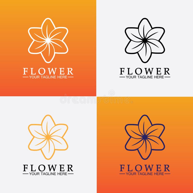 Flower Logo Vector Illustration Design Template Stock Vector ...