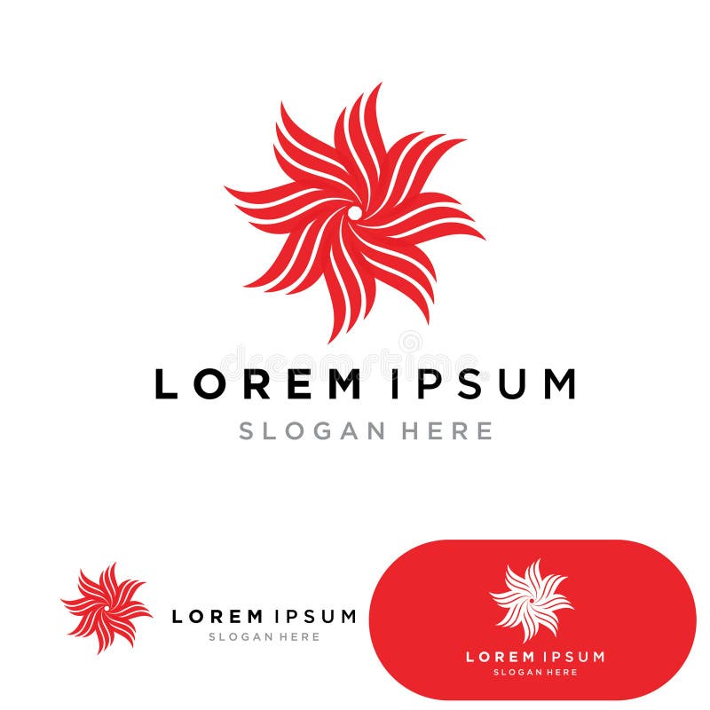 Flower Logo Vector Illustration Design Template Stock Vector ...