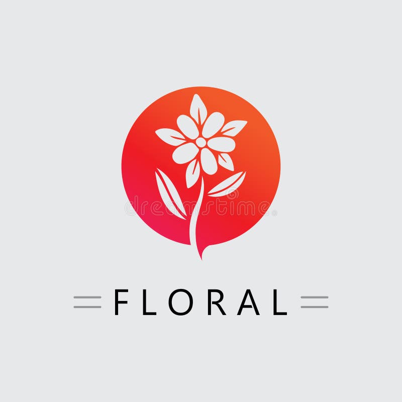 Flower Logo Vector Illustration Design Template Stock Illustration ...