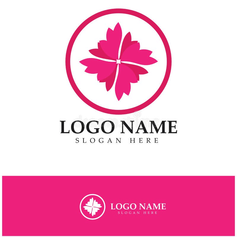 Flower Logo Vector Illustration Design Template Stock Vector ...
