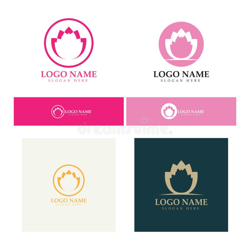 Flower Logo Vector Illustration Design Template Stock Vector ...