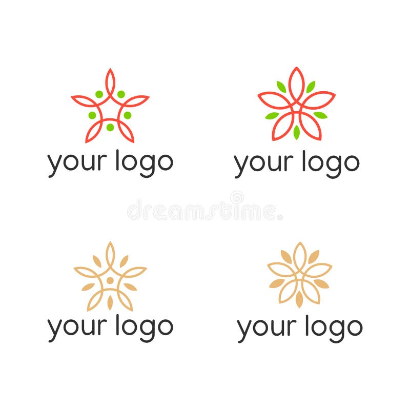 Flower Logotypes for Your Business. Stock Vector - Illustration of ...
