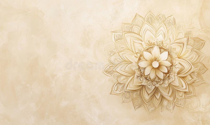 A Flower with a Lot of Detail is on a Tan Background Stock Photo ...