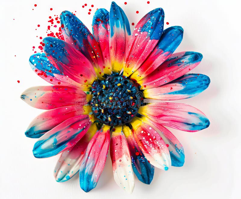 A Flower Made of Paint and Sprinkles Stock Photo - Image of pink ...