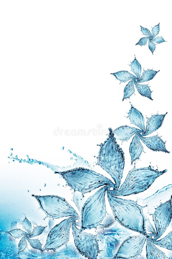 Flower Made of Water Splash Stock Illustration - Illustration of aqua ...