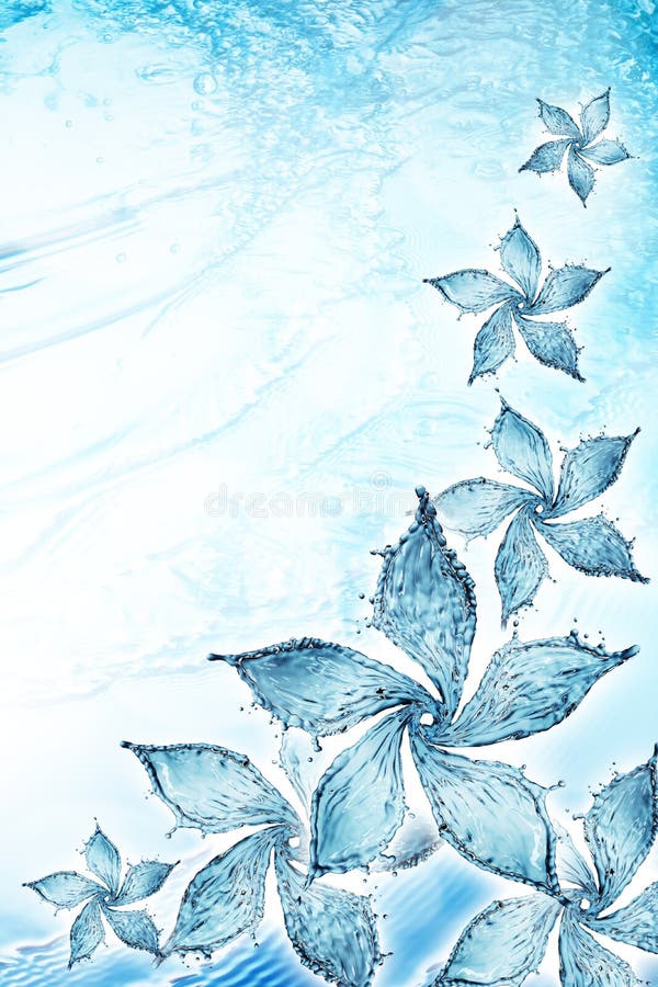 Flower Made of Water Splash Stock Illustration - Illustration of ...