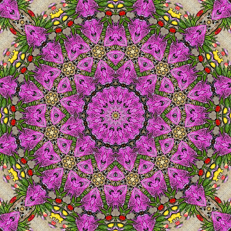 Flower Mandala. Ethnic Pattern. Round Mandala of Lines Stock ...