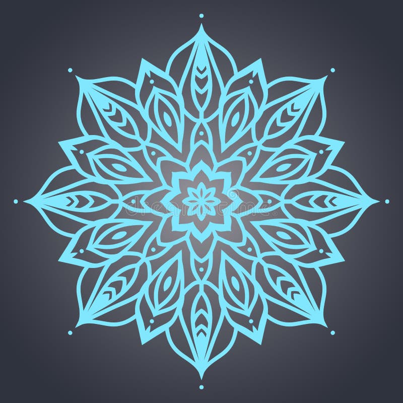 Flower Mandala. Ethnic Pattern. Round Mandala of Lines Stock Vector ...