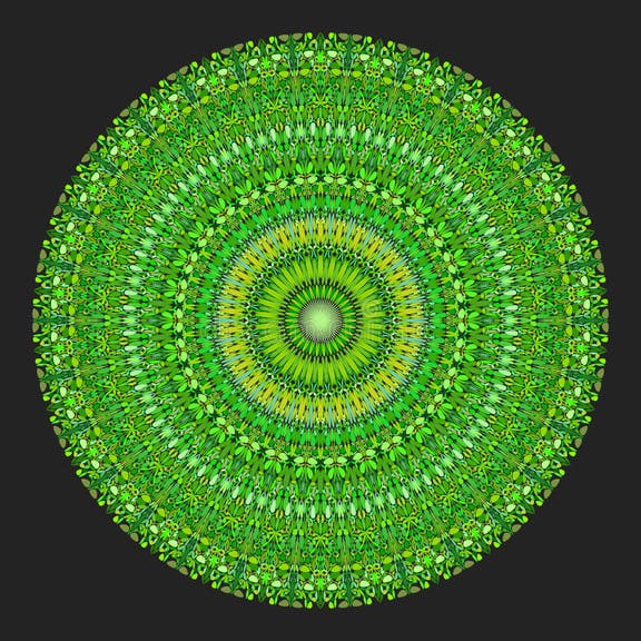 Flower Mandala Ornament - Circular Abstract Design Element Stock Vector ...