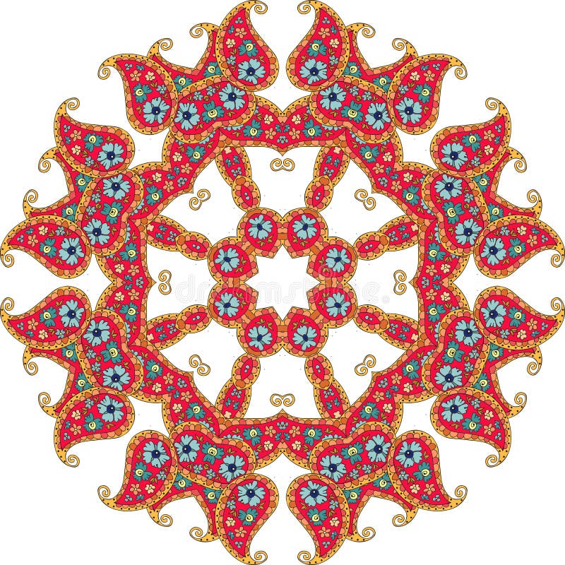 Flower Mandala. Vector Illustration. Stock Vector - Illustration of ...