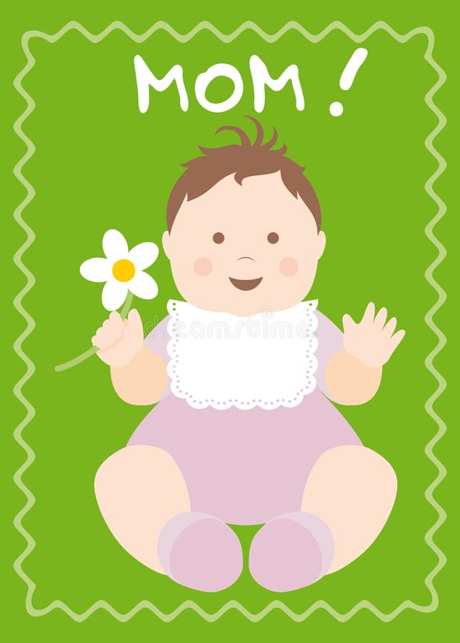 A flower for a mom stock vector. Illustration of hand - 19167010