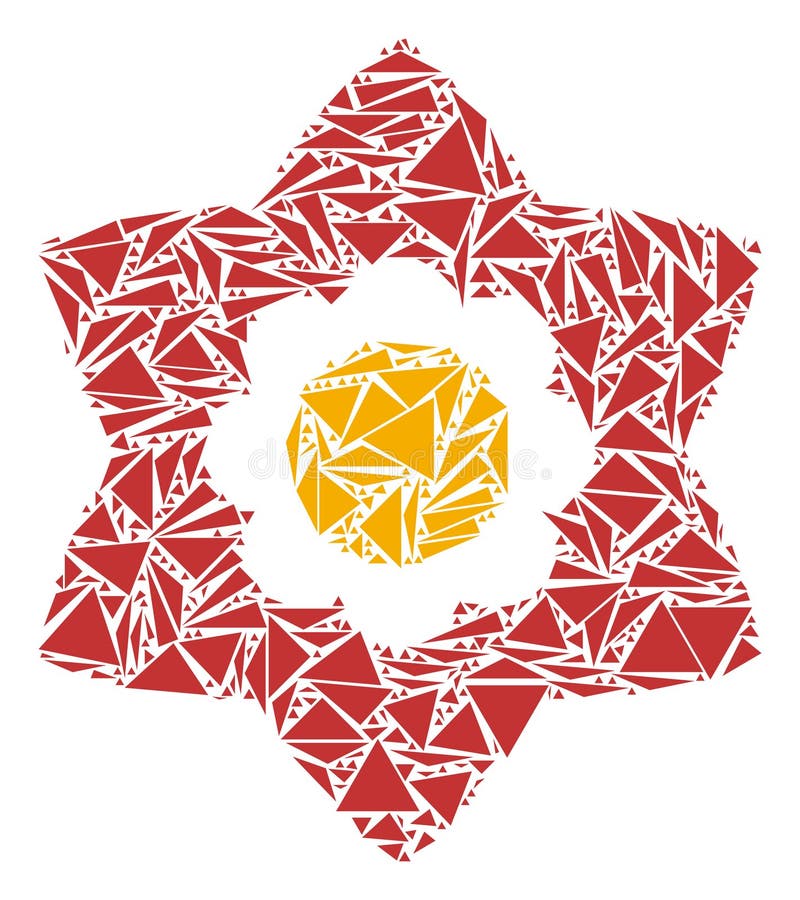 Flower Collage of Triangles Stock Vector - Illustration of ecology ...