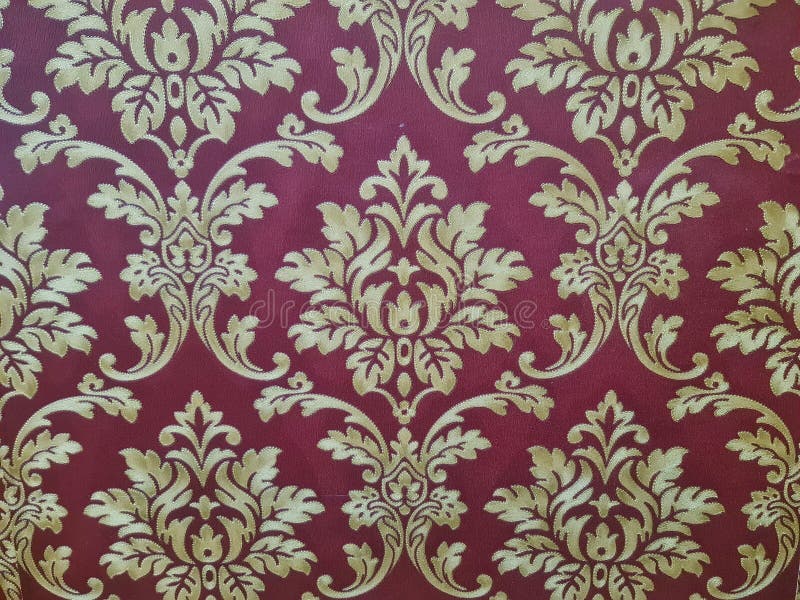 The Flower Motif is Gold Accompanied by a Blushing Red Stock Image ...