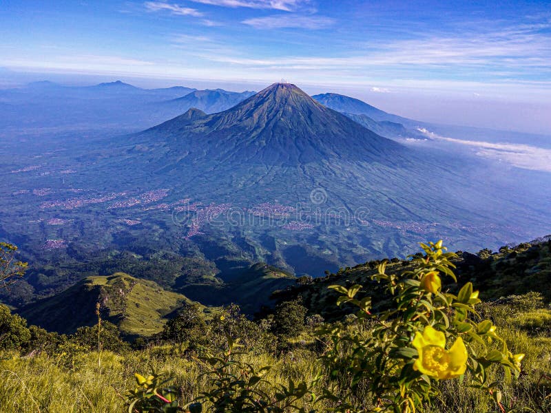 Mount sumbing view stock photo. Image of mountain, view - 111604184