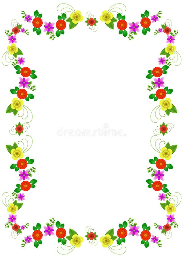 Flower multi-colored frame stock photo. Illustration of frame - 39808514