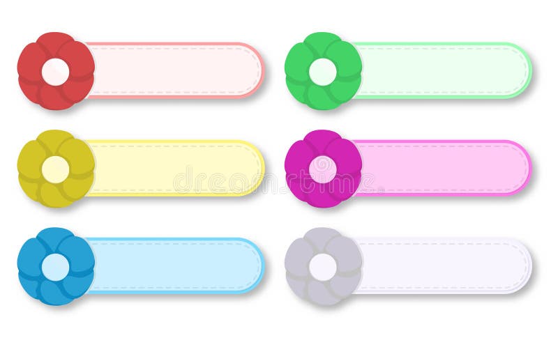 Flower Name Tag Set stock vector. Illustration of font - 333997546