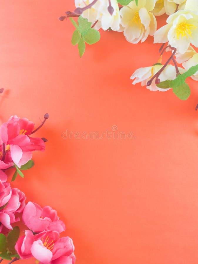 The Flower on the Note Paper. Stock Image - Image of note, orange ...