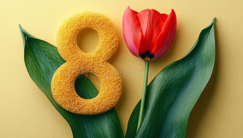A Flower with a Number 8 on it Stock Image - Image of number ...