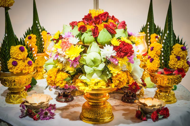 Flower Offerings to Shiva stock photo. Image of hanging - 69879620