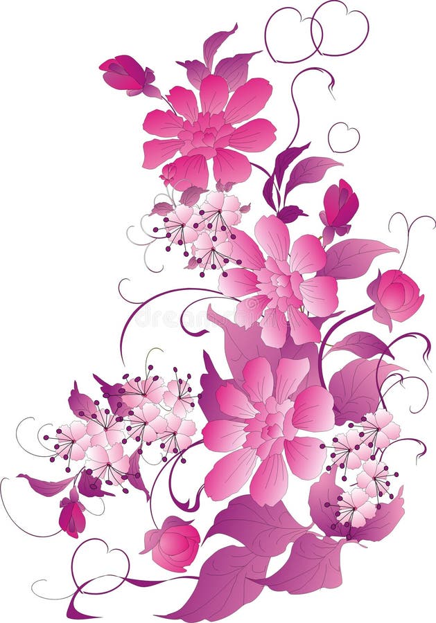 Flower ornament in pink stock vector. Illustration of frame - 2805127