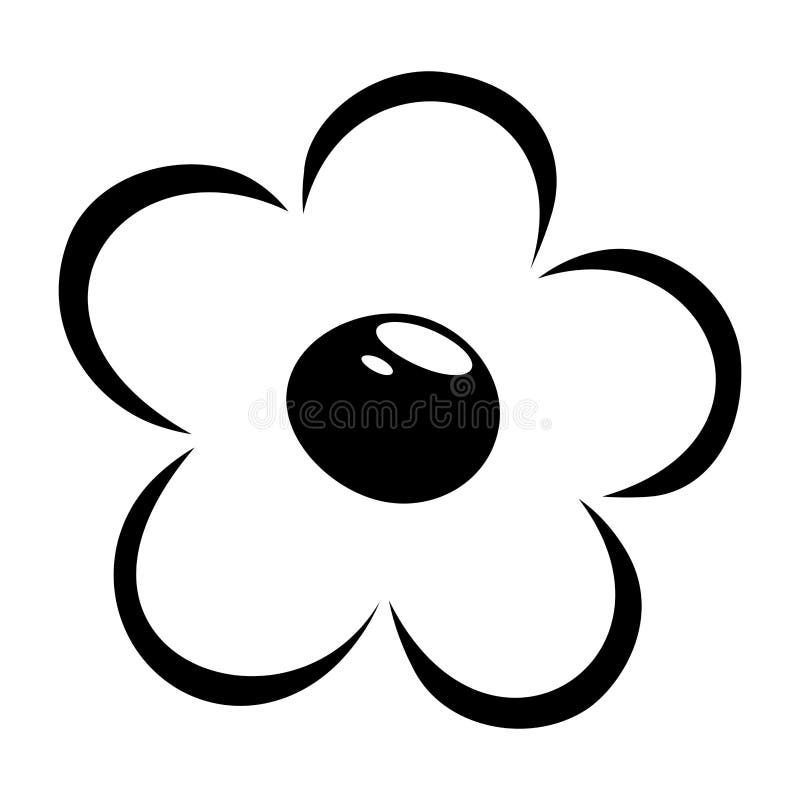 Flower Outline Icon. Bloom Vector Illustration Isolated on White ...