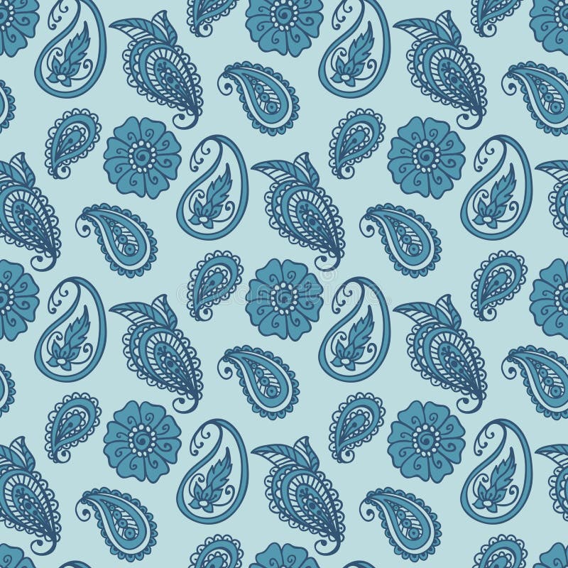 Flower paisley pattern stock vector. Illustration of east - 62756894