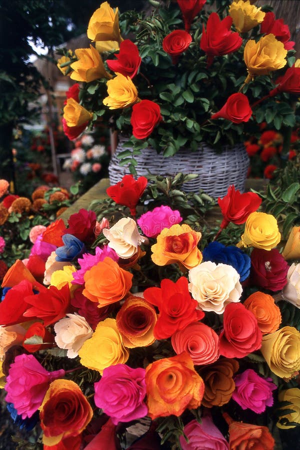 Flower with paper ,chile stock image. Image of centrepiece - 258133897