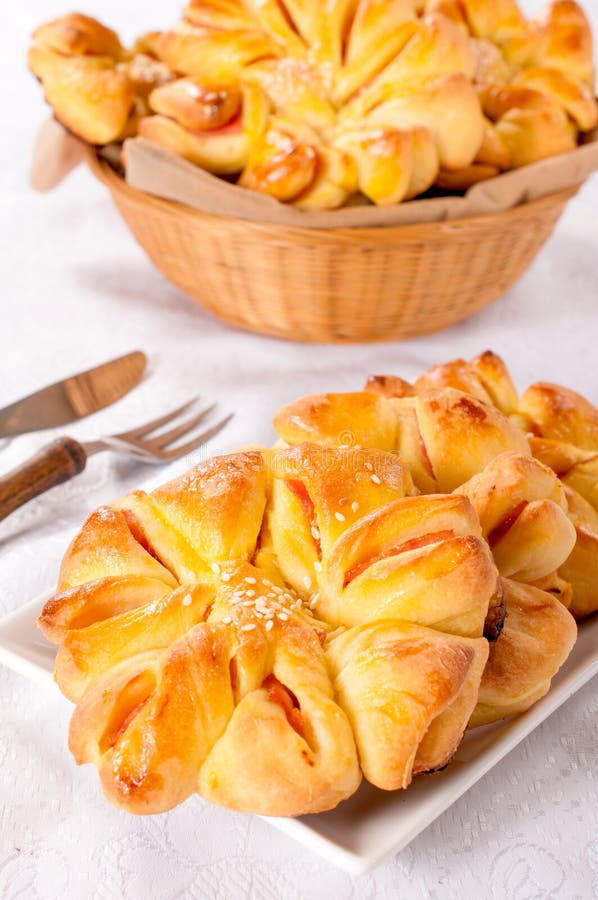 Flower pastry stock image. Image of appetizer, cuisine - 35556767