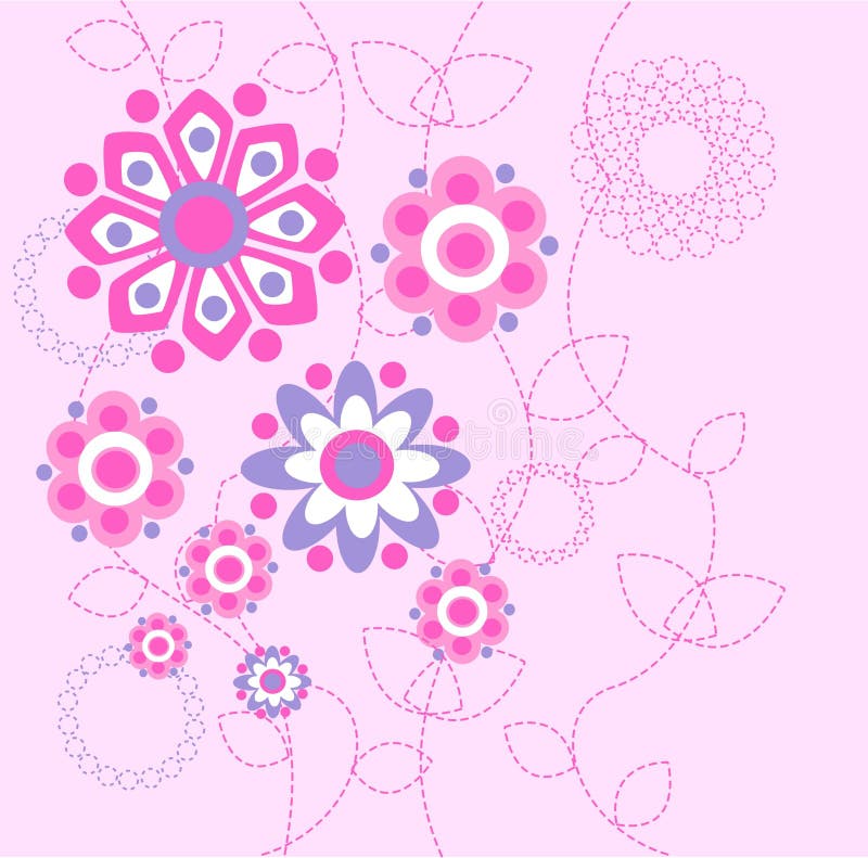 Psychedelic Flower Power Doodles Vector Set Stock Vector - Illustration ...